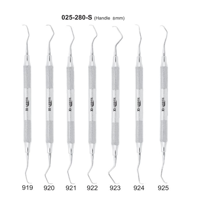 Set de 7 Curetas de Gracey de 8mm