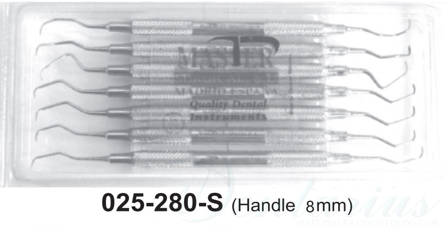 Set de 7 Curetas de Gracey de 8mm